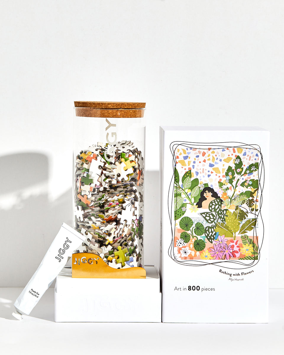 Bathing with Flowers - Jigsaw Puzzle - 800 Piece Puzzle – JIGGY Puzzles