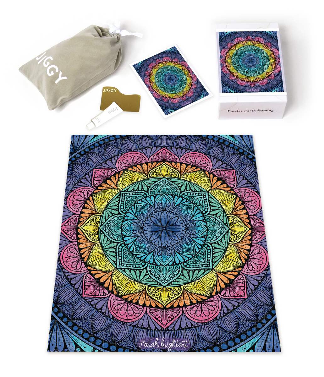Rainbow Mandala by Farah Brightart – JIGGY Puzzles