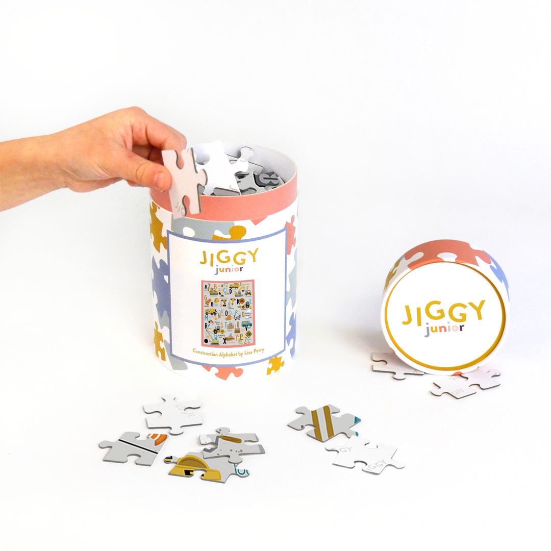 JIGGY Junior, Construction Alphabet by Lisa Perry – JIGGY Puzzles