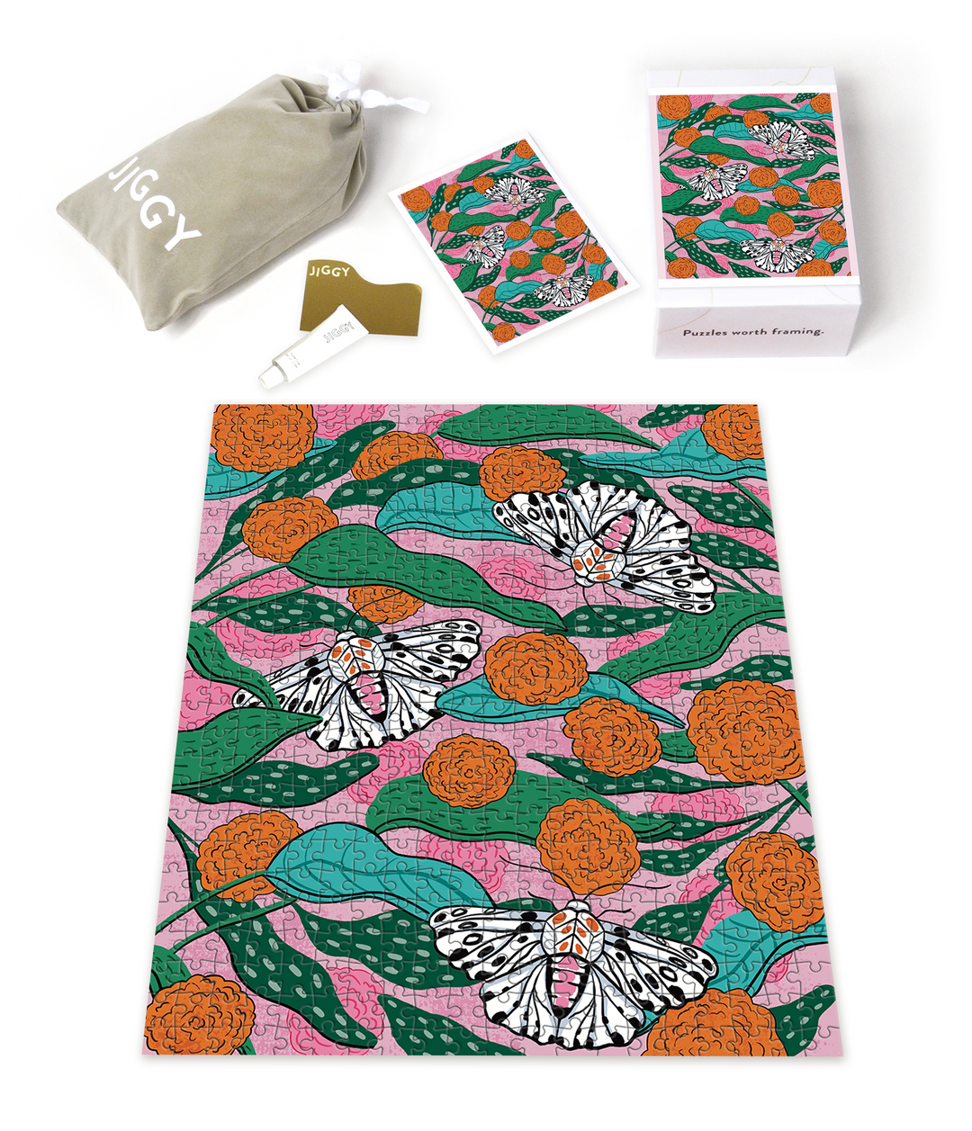 Playful Moths by Tara Reed – JIGGY Puzzles